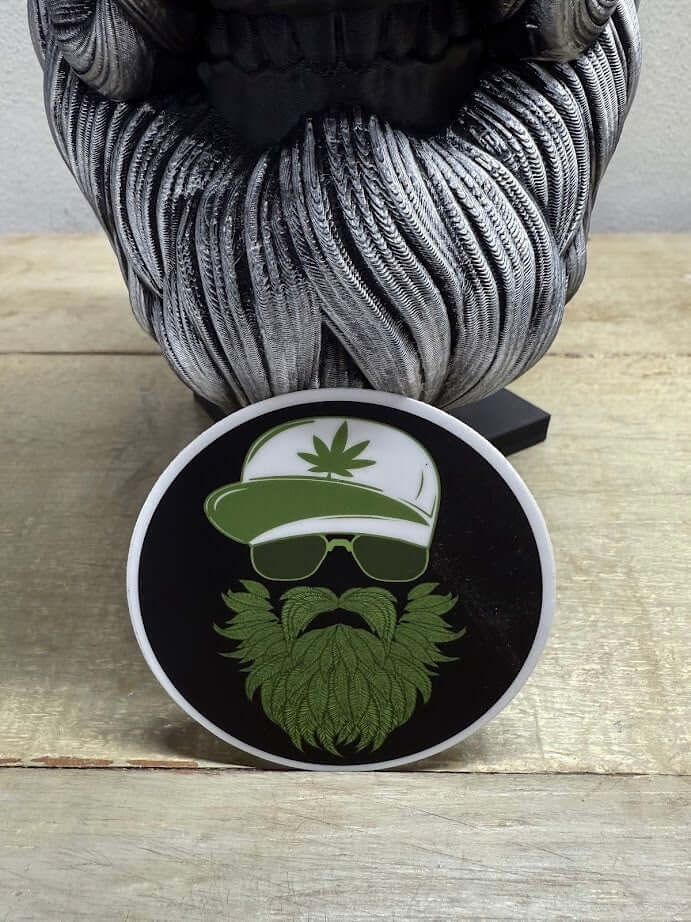 Weed Beard Man 3-Inch Sticker | Chill Vibes & Beard Culture